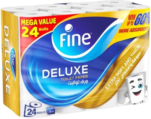 Fine, Deluxe Toilet Paper Tissue 3 Ply Jumbo Pack, 36 Rolls price in ...
