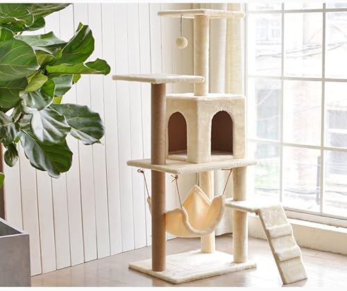 JCB CHIC Cat Tree for Indoor Cats, Modern Cats Tower with Cozy Hammock ...