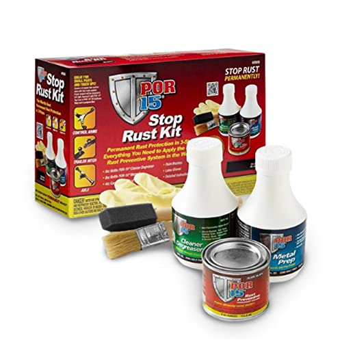 POR-15 Stop Rust Kit, Non-Porous Coating Seals and Protects Metal from ...