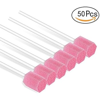 Amazon.com: Disposable Oral Care Sponge Swabs(50pcs Pink): Health ...