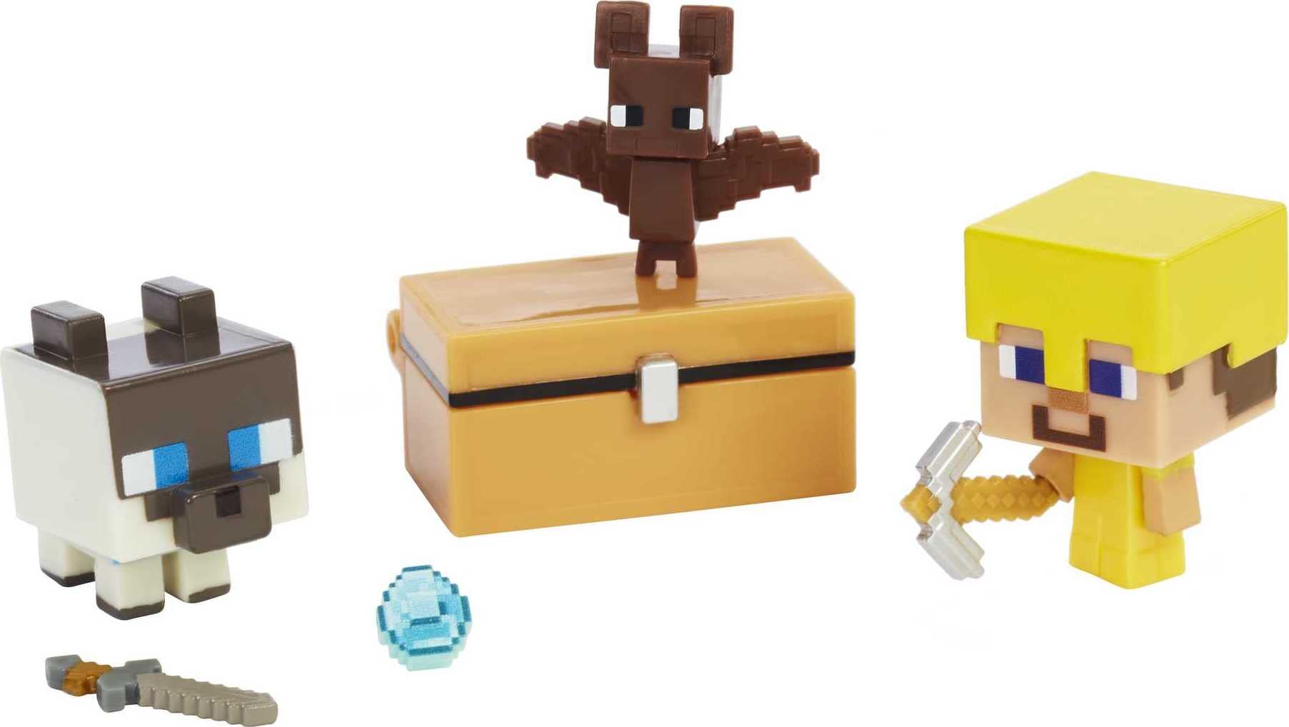 Mua Mattel Minecraft Mob Head Minis Cave Explorers Pack with 2 Action ...