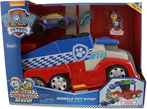 Spinmaster Paw Patrol Ready Race Rescue Team Vehicle Mobile Pit Stop ...