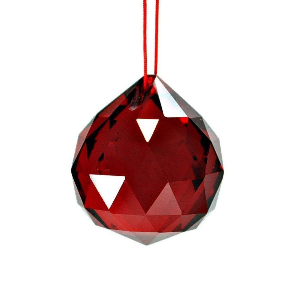 Buy SoilMade Red Crystal Ball, Round Shape, Glass Made, Size Aprox 4cm ...