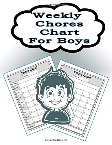 Weekly Chores Chart for Boys: 110 Pages, 13 Months of Weekly Chores ...