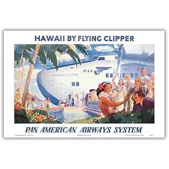 Amazon.com: Hawaii by Flying Clipper - Pan American Airways System (PAA) - Honolulu Clipper ...
