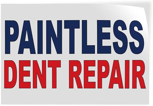 Amazon.com : Decal Stickers Multiple Sizes Paintless Dent Repair Blue ...