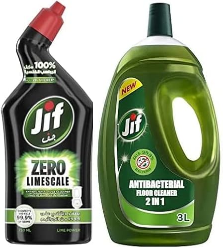 JIF Antibacterial Hard Surface Toilet Cleaner, with Lime Power, Zero ...