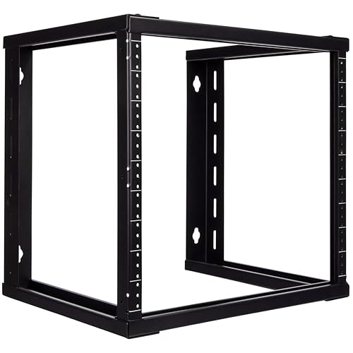 NavePoint 9U Open Frame Wall Mount Server Rack for 19" Networking IT ...