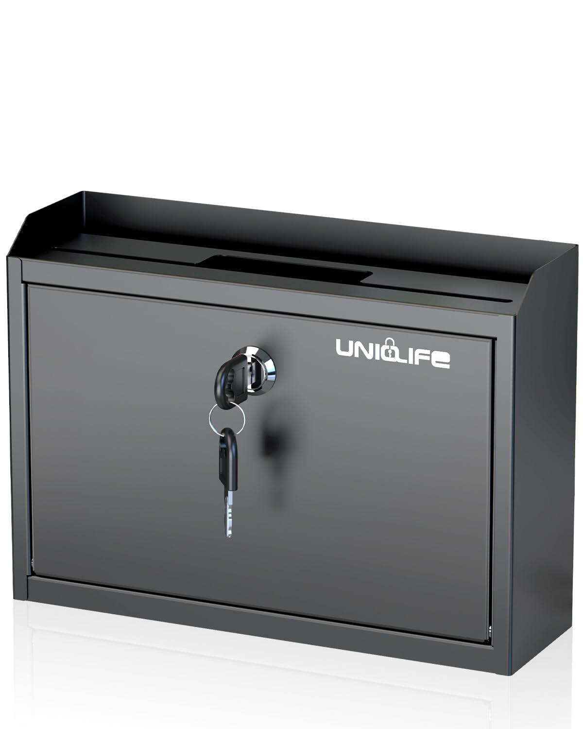 Uniclife Wall Mounted Mailbox with Key Lock & Newspaper Holder ...