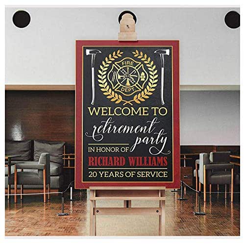 Amazon.com: Fire Department Retirement Party Welcome Sign Size 24x18 ...