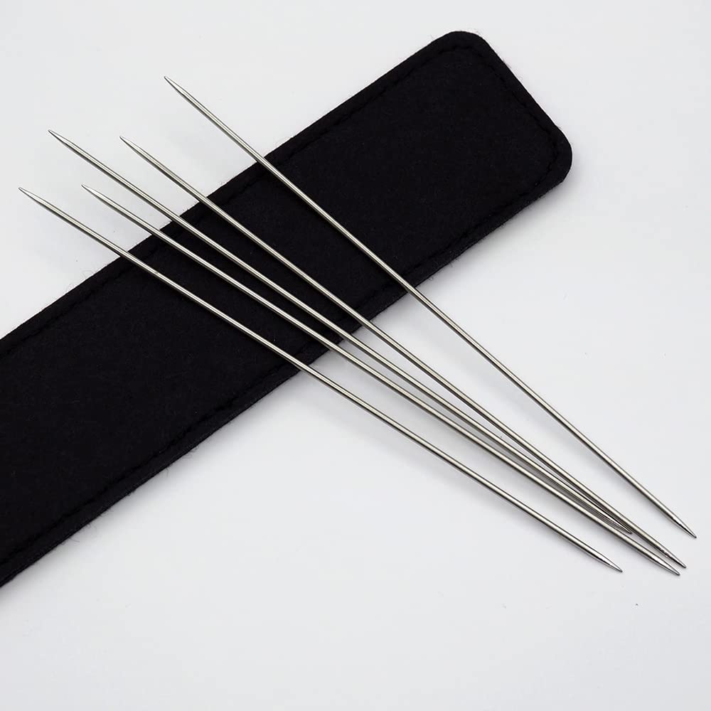Mua Hymyily Set of 5 Ultra Fine Solid Stainless Steel Hand Knitting ...