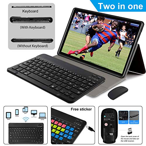 2 in 1 Tablet 10.1 Inch, Android 10 Tablet,4G Phone Tablet with Dual ...