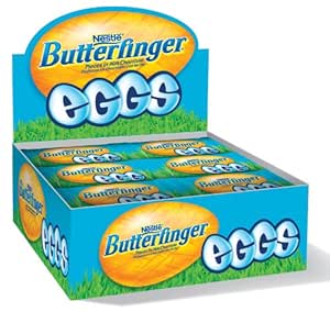 Amazon.com : Butterfinger Milk Chocolate Easter Eggs, 1.2 Ounce (Pack ...
