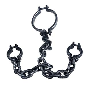 Amazon.com : H&D Jumbo Plastic Prisoner Chain With Neck&Hand Shackle ...