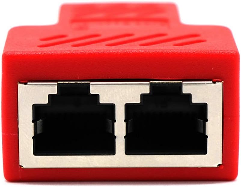 HiSky 1 to 2 Dual Female Ports CAT5/6/7 RJ45 Splitter LAN Network ...
