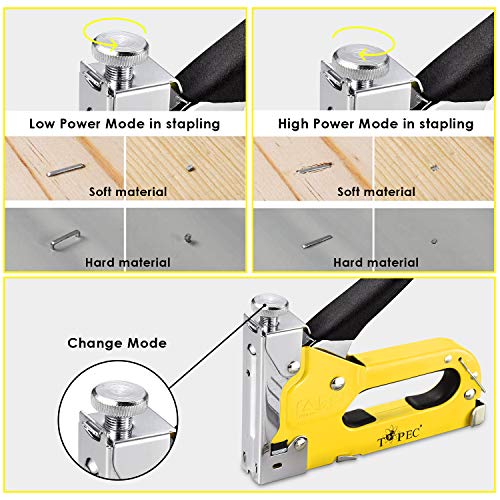 Topec Staple Gun with Staples, 4-in-1 Heavy Duty Staple Gun, 4000pcs ...