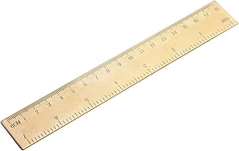 Amazon.com : 18cm Prolonged Thickened Ruler Solid Brass with cm Inch ...