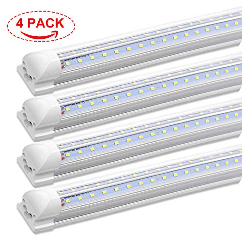 T8 T10 T12 LED Tube Light Fixture, 5FT, 36W, 3600 Lumens, 6000K, V ...