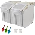 Amazon.com: YXQ 25LB Large Flour Storage Container Bin ,2 Pack Airtight ...