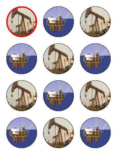 Twelve 2" Oil Rig and Oil Field Edible Image Cup Cake Toppers - Import ...