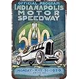Amazon.com: Tin speaking New Tin Sign Aluminum Retro 1920 Indianapolis ...