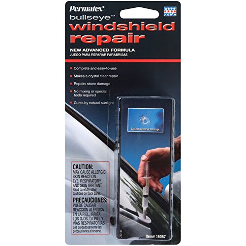 Permatex 16067-12PK Bullseye Windshield Repair Kit, .025 oz. Syringe ...