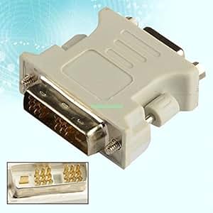 Amazon.com: VGA Female to DVI D Single Link Male 18 1 Pin Adapter for ...