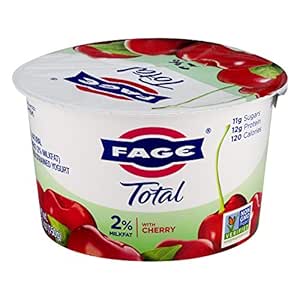 FAGE TOTAL Split Cup, 2% Greek Yogurt with Cherry, 5.3 oz: Amazon.com ...