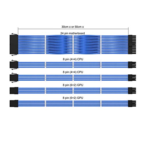 LINKUP - PSU Cable Extension Sleeved Custom Mod GPU PC Power Supply ...