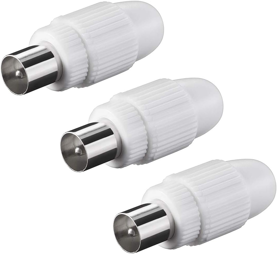 3 Stück Koax Stecker TV Sat Koaxial: Amazon.de: Elektronik