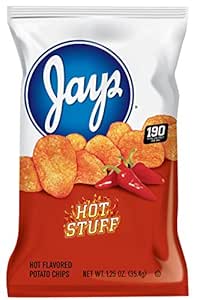 Amazon.com: Jays Potato Chips Hot Stuff, 1.25 oz, 56 ct
