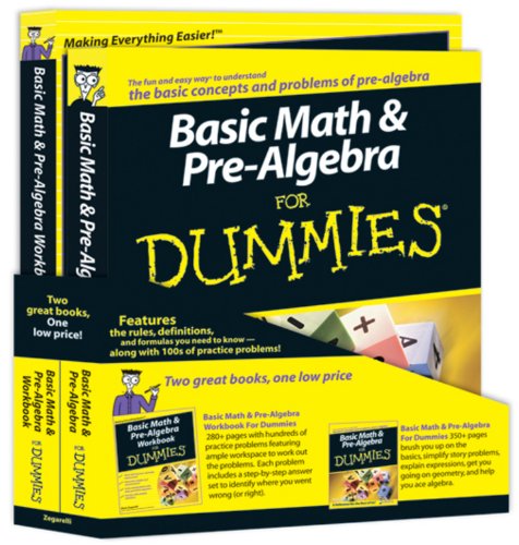Basic Math and Pre-Algebra For Dummies Education Bundle: Zegarelli ...