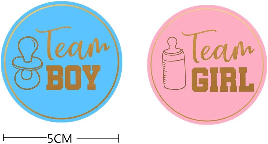 Gender Reveal Stickers,48 Pack Baby Shower Voting Labels Team Girl and ...