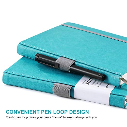 Thick Classic Notebook with Pen Loop - Lemome A5 Wide Ruled Hardcover ...