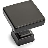 Cosmas 25 Pack 5232FB Flat Black Contemporary Square Cabinet Knob ...