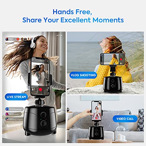 COPLIB Auto Face Object Tracking Phone Holder, Smart Selfie Stick 360 ...