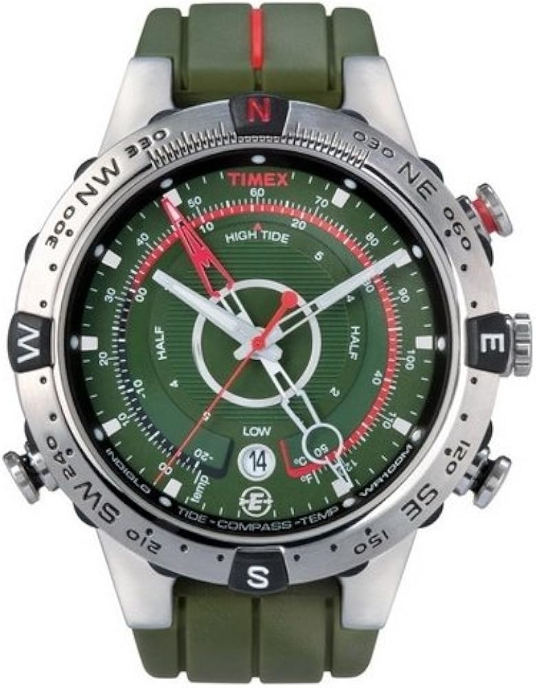 Timex Mens Expedition E Tide Temp Compass watch green silicone strap ...