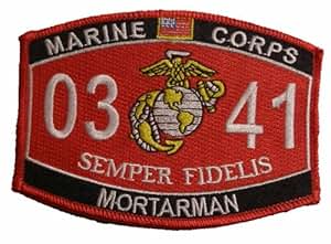 Amazon.com: Marine Corps 0341 Infantry Mortarman MOS Patch - Veteran ...