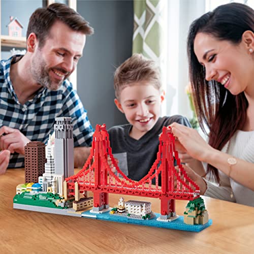 JXRLMB Architecture Skyline Collection San Francisco 4574PCS Micro Mini Blocks Building Set 3D ...
