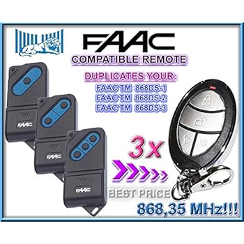 FAAC XT4 433 RC Gate remote control keyfob transmitter, 433.92Mhz ...