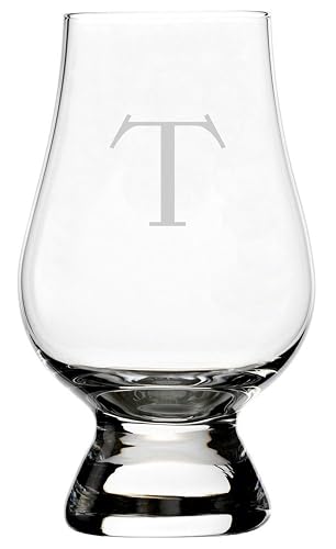 Celtic Etched Monogram Crystal Whisky Glass (Letter T) compatible with ...