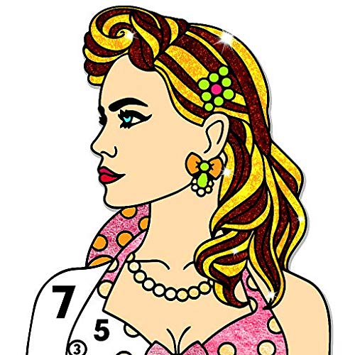 Fashion Color by Number - Girls Paint + Glitter + Crayon , Grownups ...