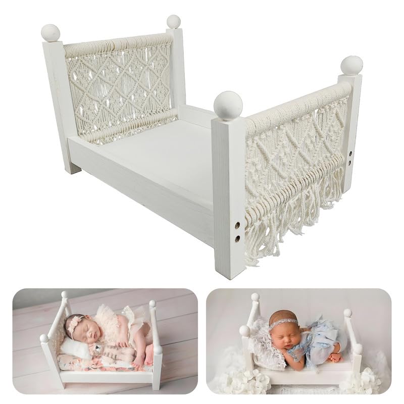 M&G House Newborn Photography Props Bed Woven Wooden Baby Photo Props ...