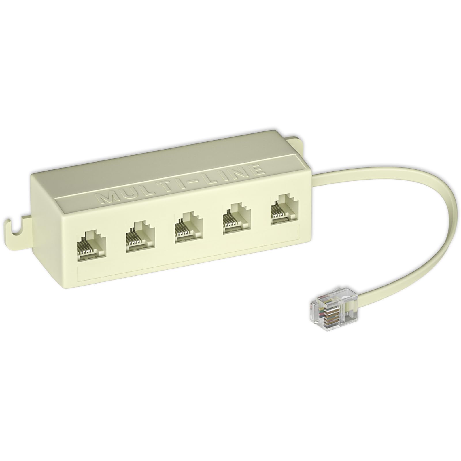 Goupchn Five Way Telephone Splitter RJ11 6P4C Male to 5 Female Outlet ...