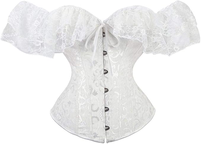 Corset Tops For Womenoff Shoulder Corset Flower Corsets Overbust Korset ...