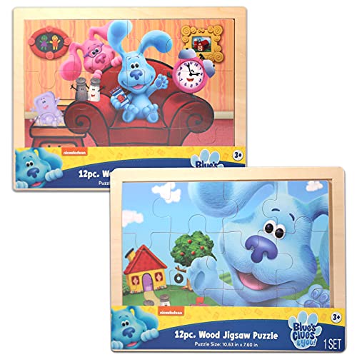 Nick Shop Blue's Clues Wood Puzzle Set ~ 4 Pc Jigsaw Bundle With 2 ...