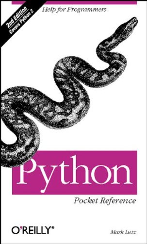 Python Pocket Reference, 2nd Edition: Lutz, Mark: 9780596001896: Amazon ...