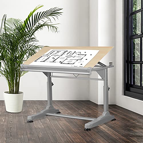 Stand Up Desk Store Adjustable Height and Angle Drafting Table Drawing ...