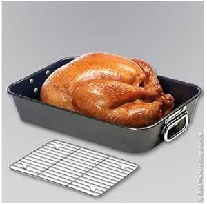 Amazon.com: WearEver Commercial Bakeware Non Stick Roaster with ...