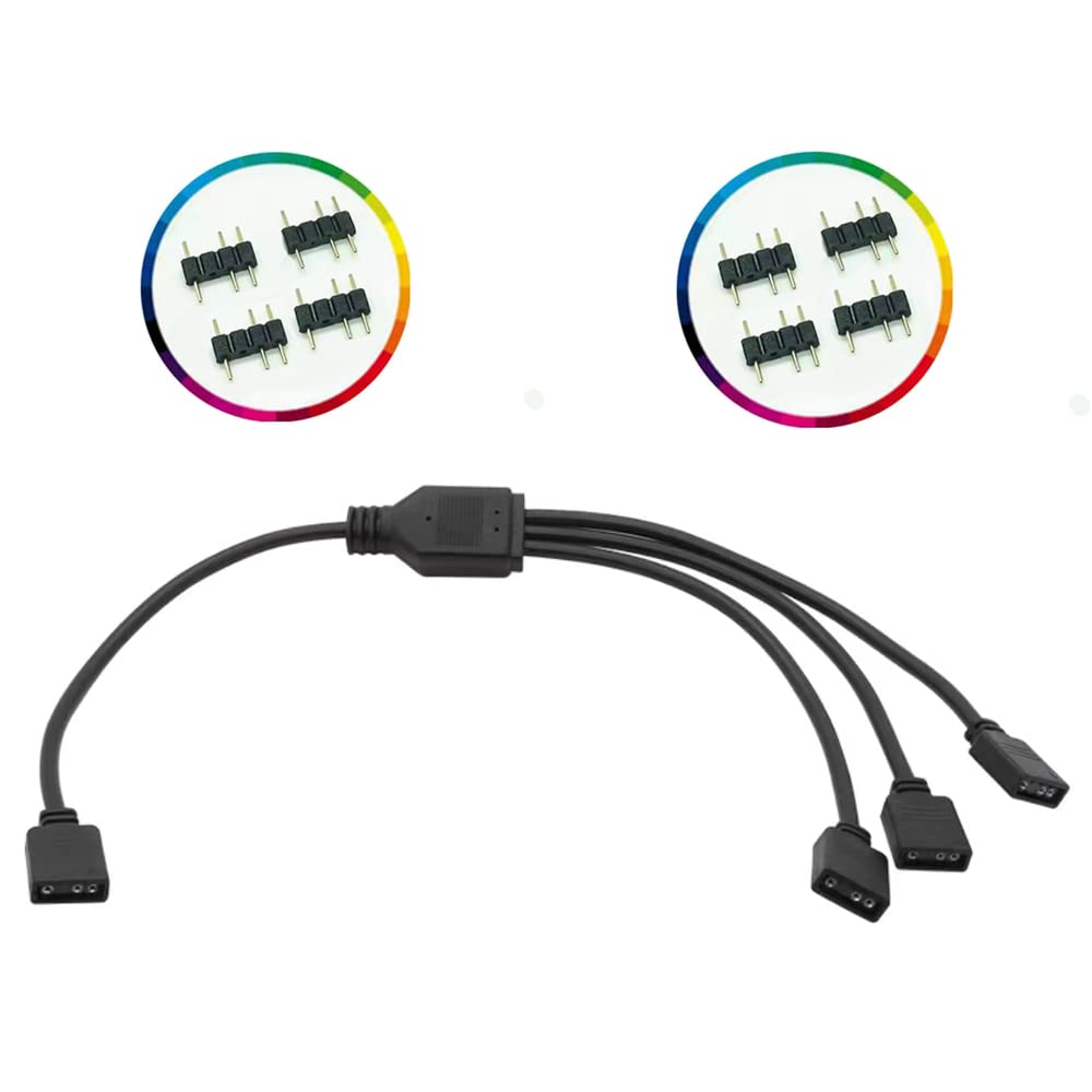 Mua HSXJJ ARGB Splitter Cable, 5V 3-Pin Addressable RGB 1 to 3 Splitter Cable, LED Strip and ...